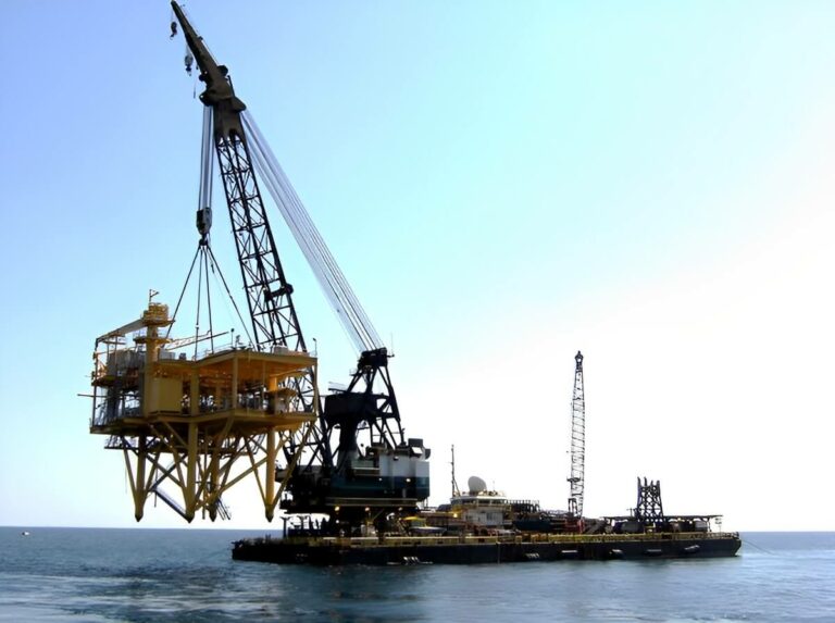 Our Fleet of Derrick Barges | Shore Offshore Services