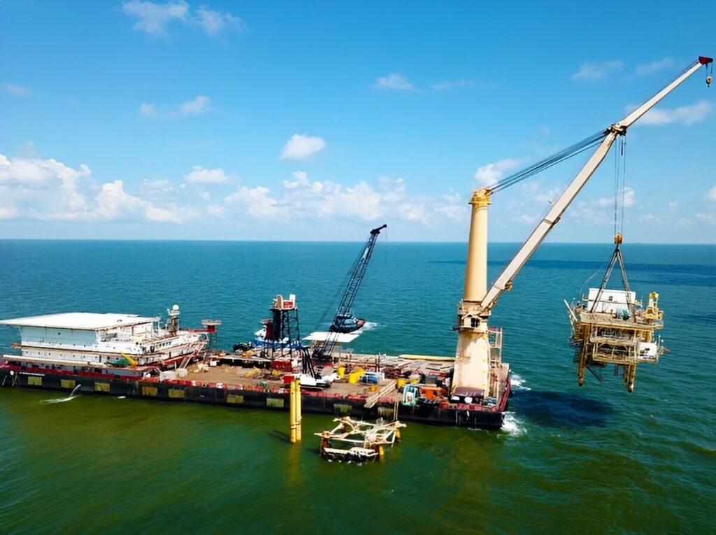 Our Fleet of Derrick Barges | Shore Offshore Services