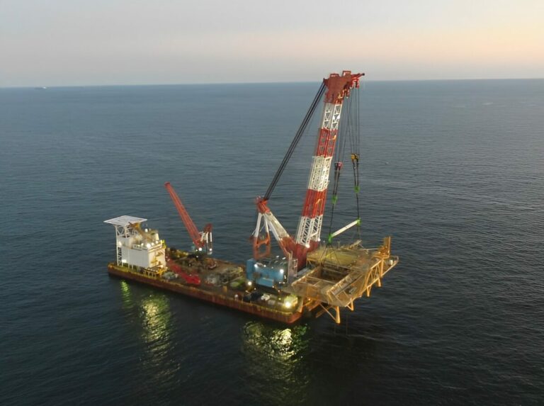 Our Fleet of Derrick Barges | Shore Offshore Services