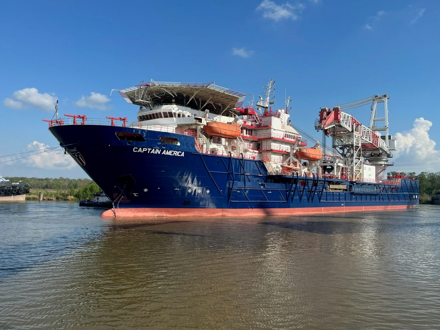 Our Fleet of Derrick Barges | Shore Offshore Services