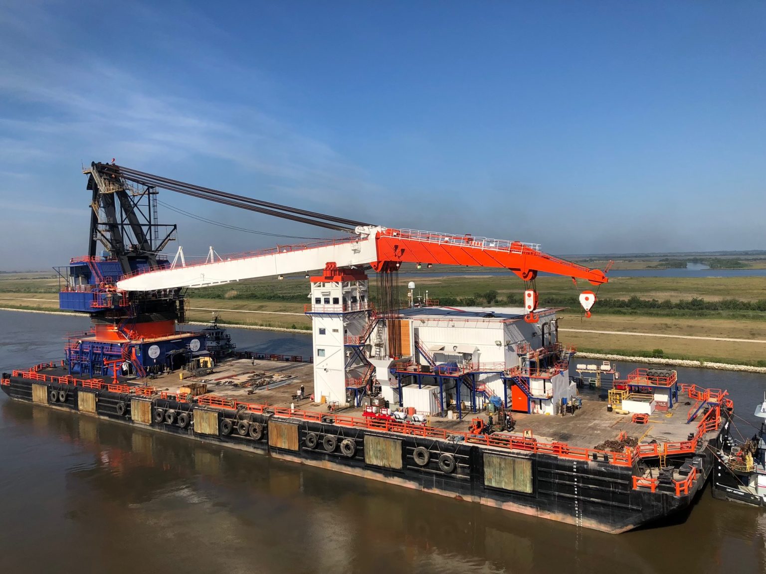 Our Fleet of Derrick Barges | Shore Offshore Services